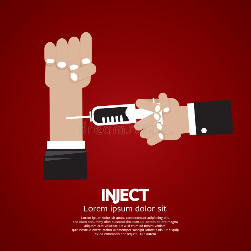 Inject stock vector. Illustration of syringe, hospital - 40539256