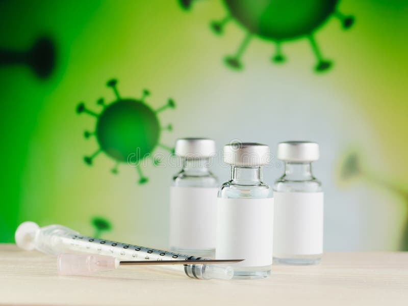 The Injectable Vial Has an Empty Label Inside it Has a Blue Liquid ...