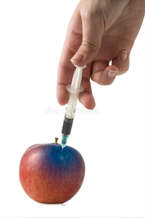 Injected apple stock photo. Image of eating, modification - 4698098