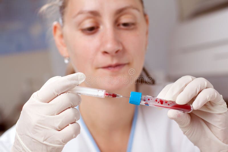 Injecting Blood in Test Tube Stock Image - Image of test, object: 29063111