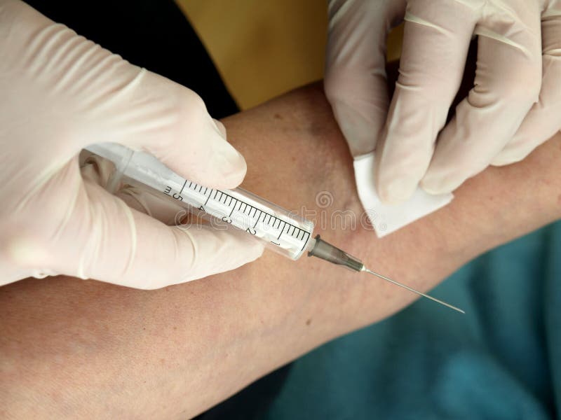 Insulin Injection Shot by Syringe Subcutaneous Leg Vaccination Stock ...