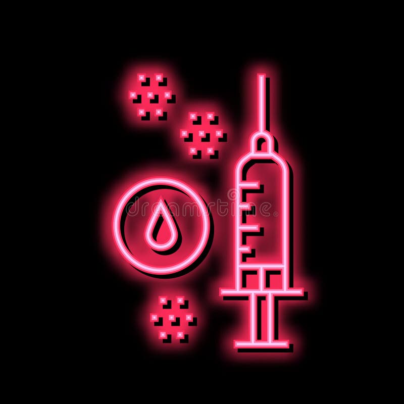Injection Anesthesia Neon Glow Icon Illustration Stock Vector ...