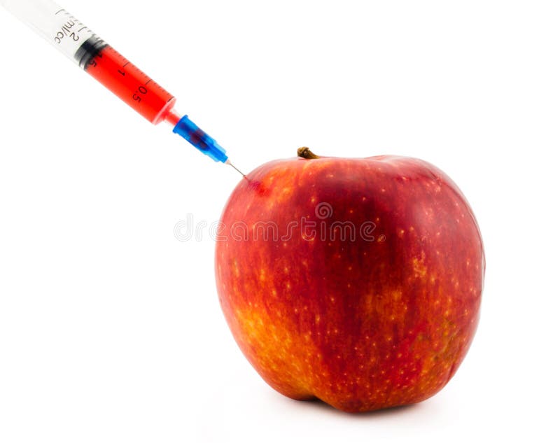 Injection in an apple stock photo. Image of injecting - 21089504