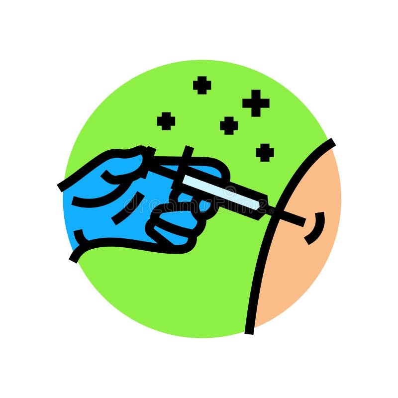 Injection into Arm Immunization Color Icon Vector Illustration Stock ...