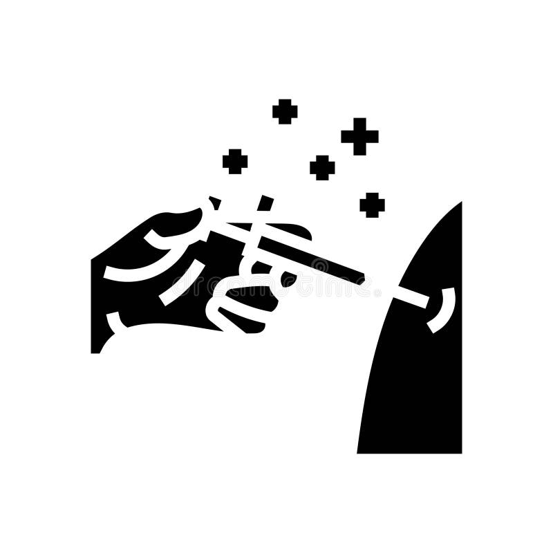 Injection into Arm Immunization Glyph Icon Vector Illustration Stock ...