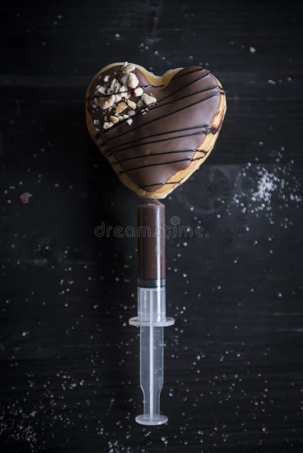Injection with Chocolate Cream Stock Image - Image of romance ...