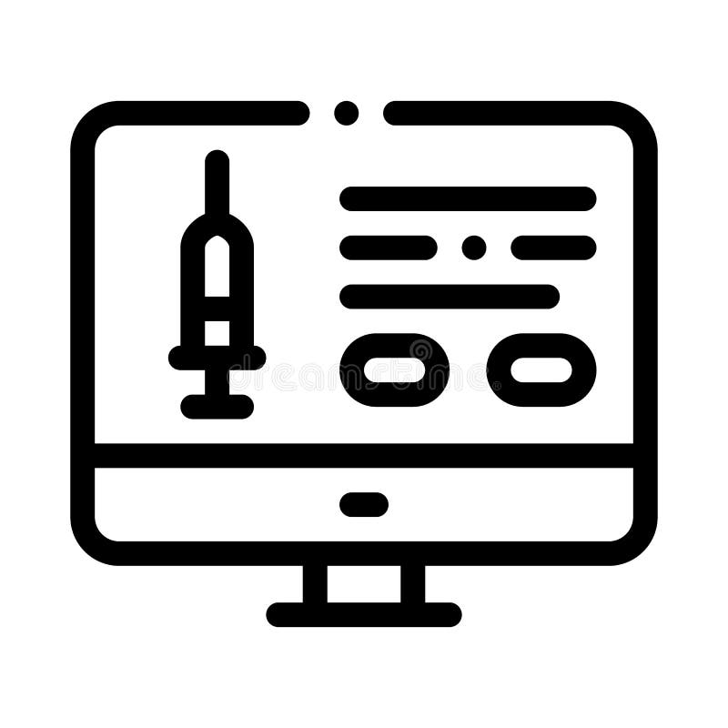 Injection Computer Application Icon Vector Outline Illustration Stock ...