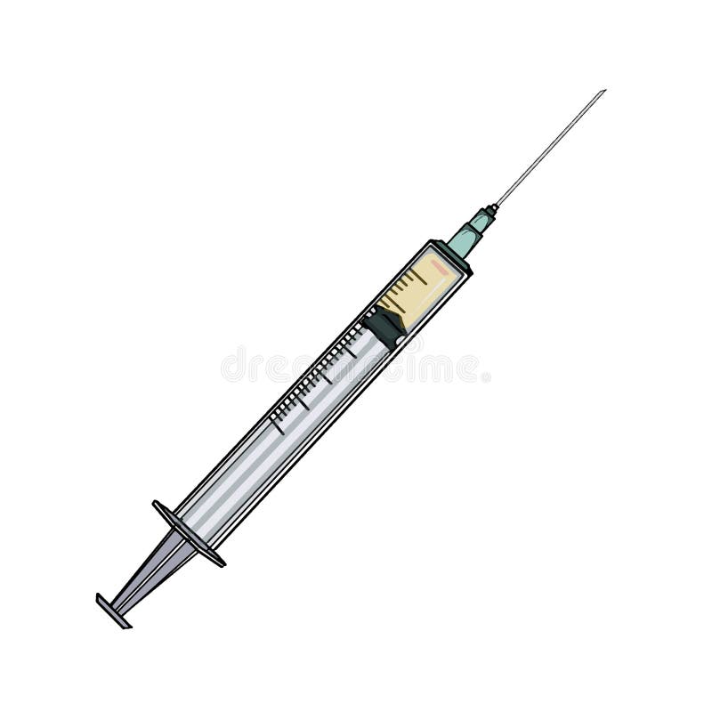 Injection Illustration Cartoon Drawing Coloring Stock Vector ...