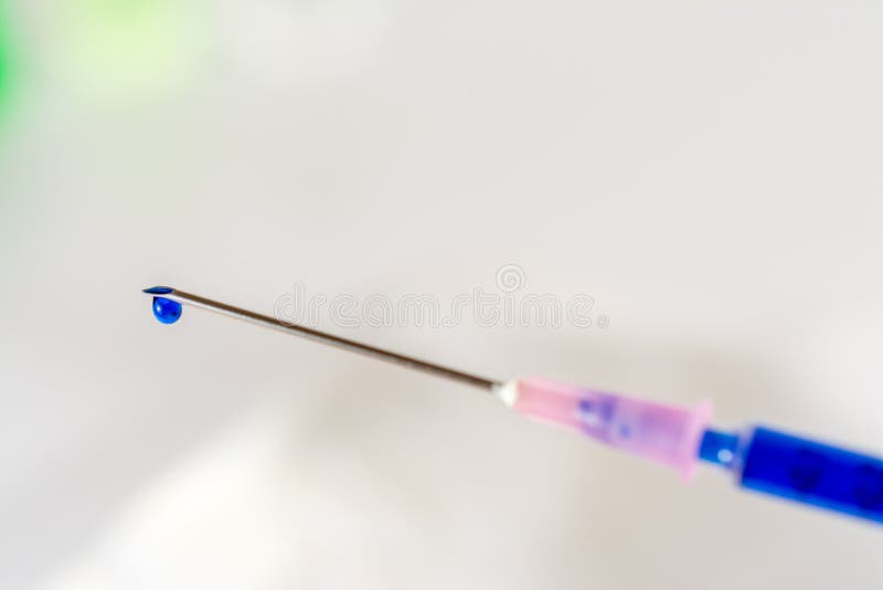 Injection Drops Medicine Blue Stock Photo - Image of disease, nurse ...