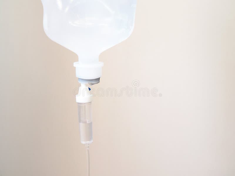 Injection Equipment Giving Saline Solution To Sick, Fluid Replacement ...