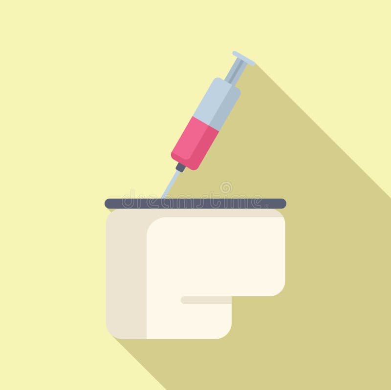Injection Filling Tank Icon Flat Vector. Refill Cartridge Stock Vector ...