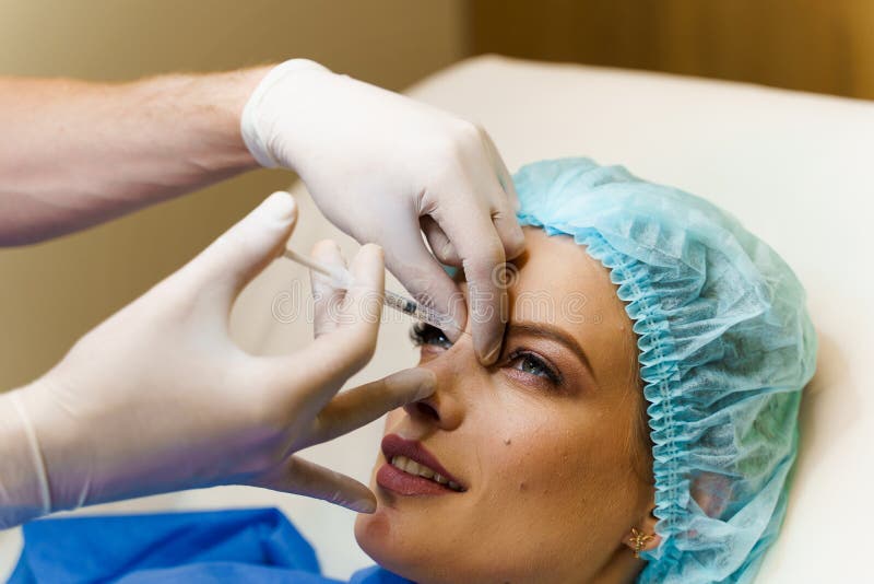 Injection in Forehead Contour Plastic for Correcting the Volume and ...