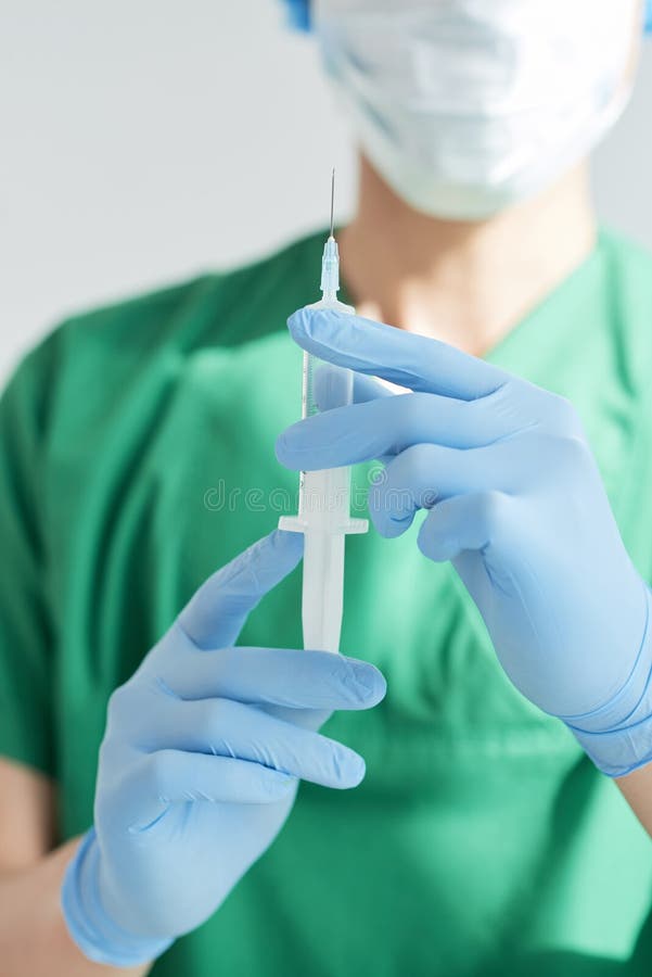 Injection stock image. Image of gloves, male, medical - 127375931
