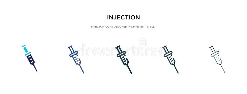 Injection Icon in Different Style Vector Illustration. Two Colored and ...