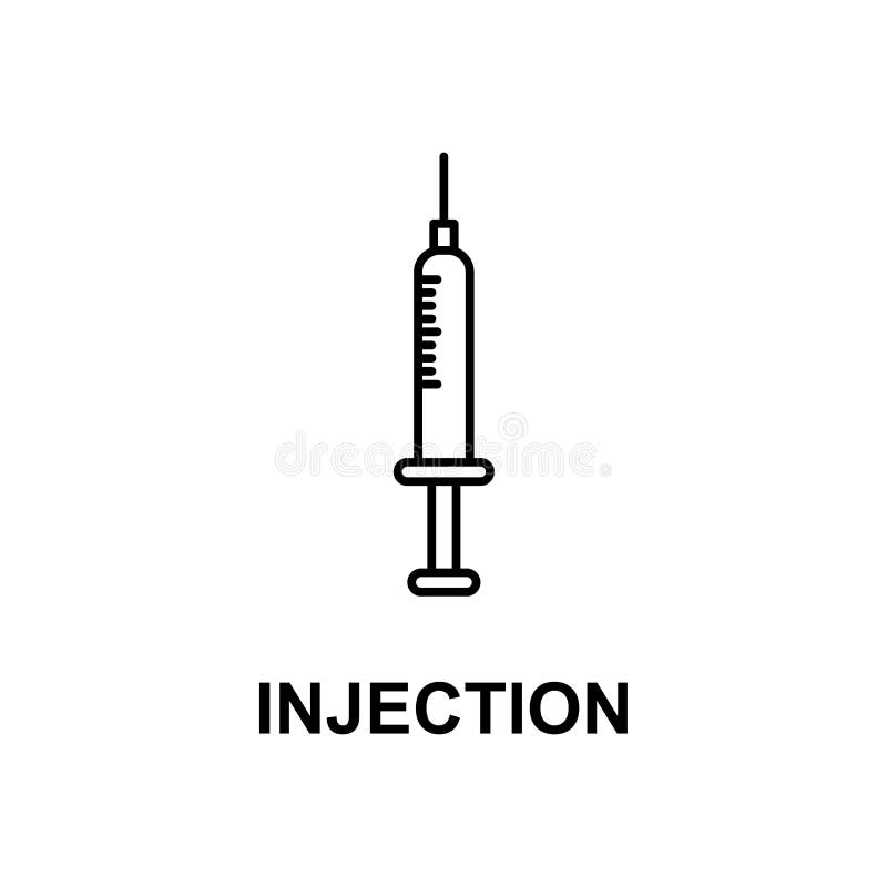 Injection Icon. Element of Treatment with Name for Mobile Concept and ...