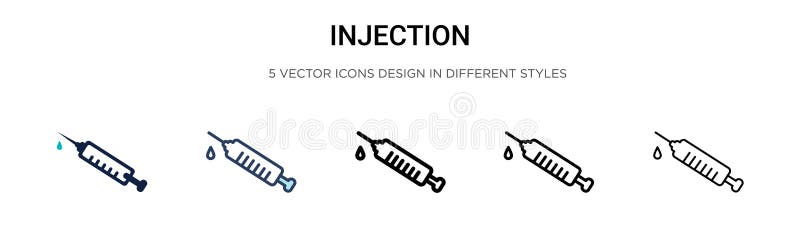 Injection Icon in Filled, Thin Line, Outline and Stroke Style. Vector ...