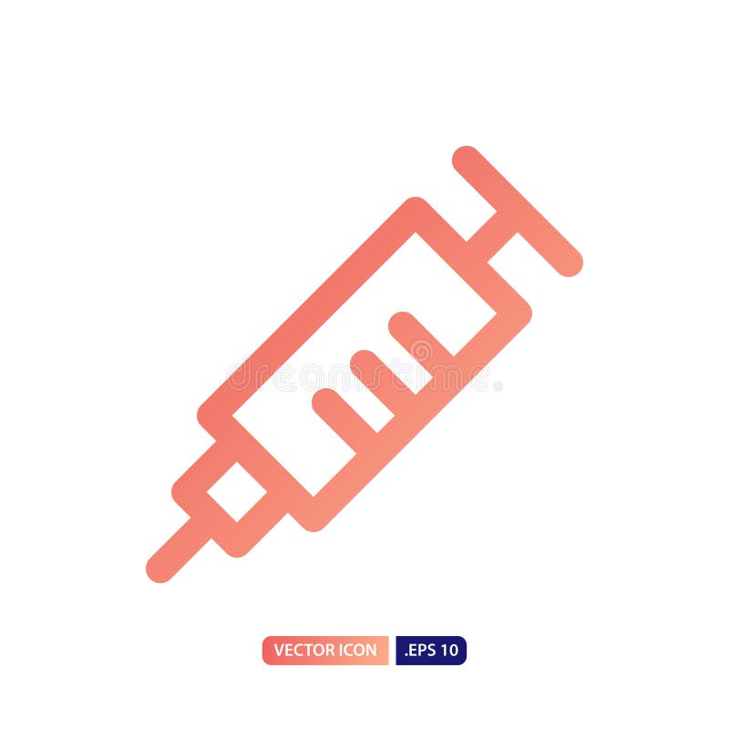 Injection Icon in Lineal Gradient Style. Vector Logo Design Template ...