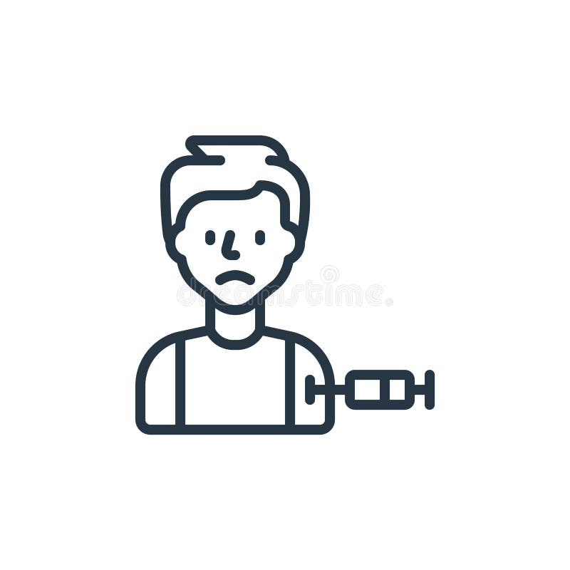 Injection Icon Vector from Coronavirus Concept. Thin Line Illustration ...