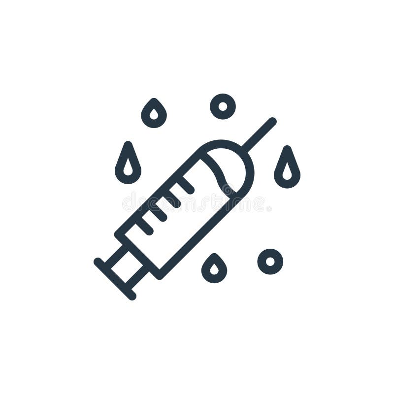 Injection Icon Vector from Health Concept. Thin Line Illustration of ...