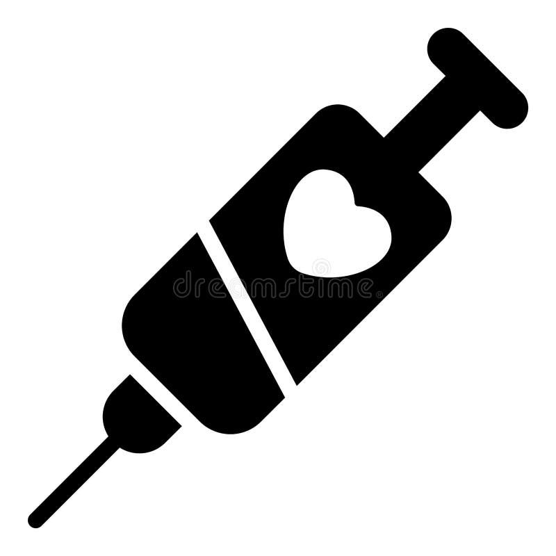 Injection, Immunization Vector Black Stock Vector - Illustration of ...