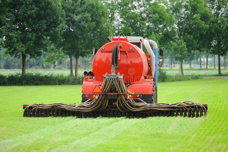 Injection of Manure in a Pasture Stock Photo - Image of agricultural ...