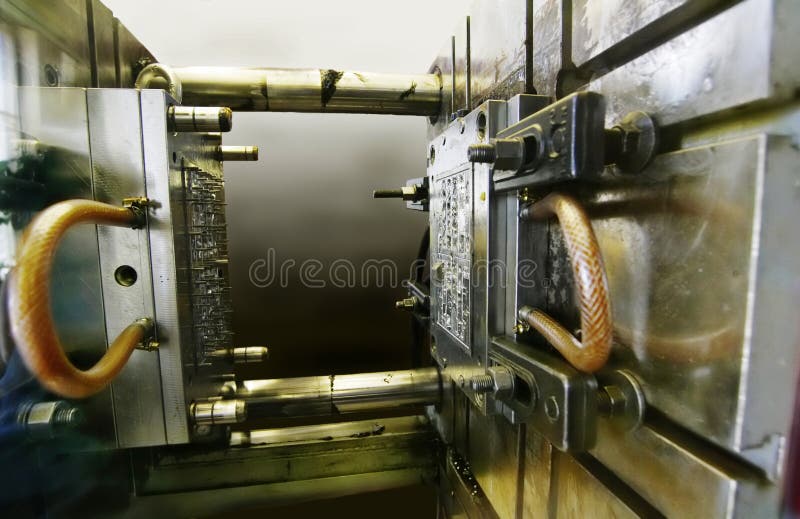 Injection molding machine stock image. Image of machining - 22252209