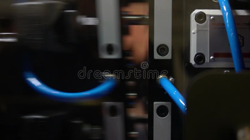 Injection Molding Machine Moving Back and Forth. Stock Video - Video of ...