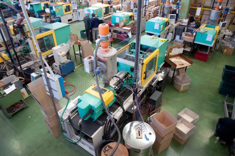 Plastic Molding Injection Machine Stock Photo - Image of hydraulic ...