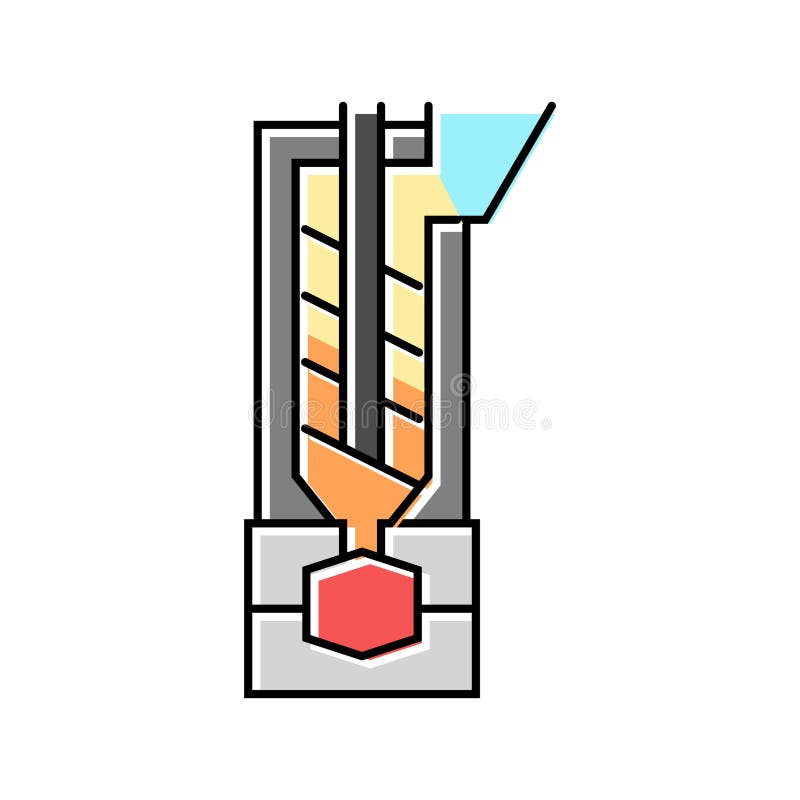 Injection Molding Materials Engineering Color Icon Vector Illustration ...