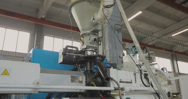 Injection Molding Thermoplastic Machine. the Process of Creating a ...