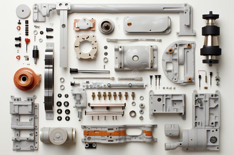 Injection Moulded Components Stock Illustration - Illustration of ...