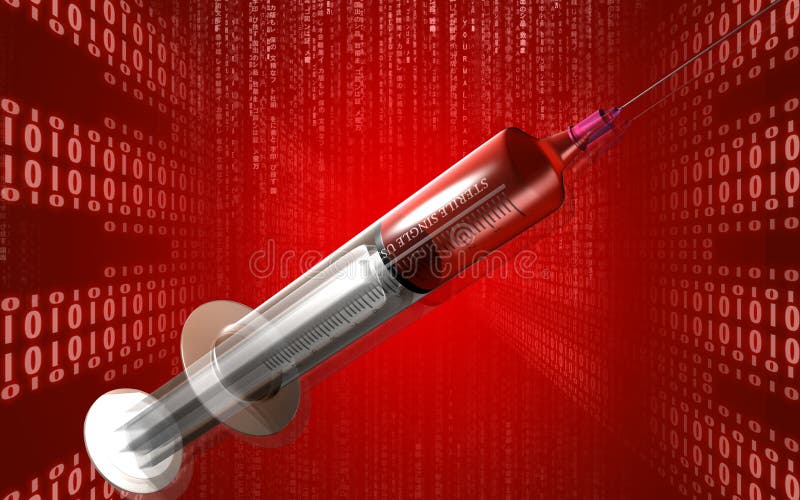 Injection Needle Red Blood Cells Stock Illustration - Illustration of ...