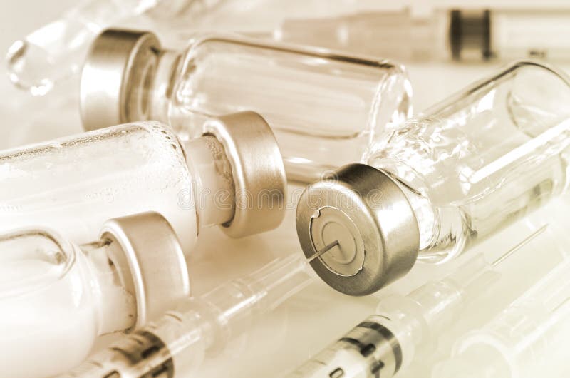 Sterile Pharmaceutical Products for Injection Stock Photo - Image of ...