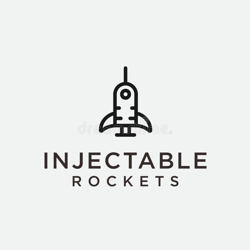 Injection Rocket Logo or Health Icon Stock Vector - Illustration of ...