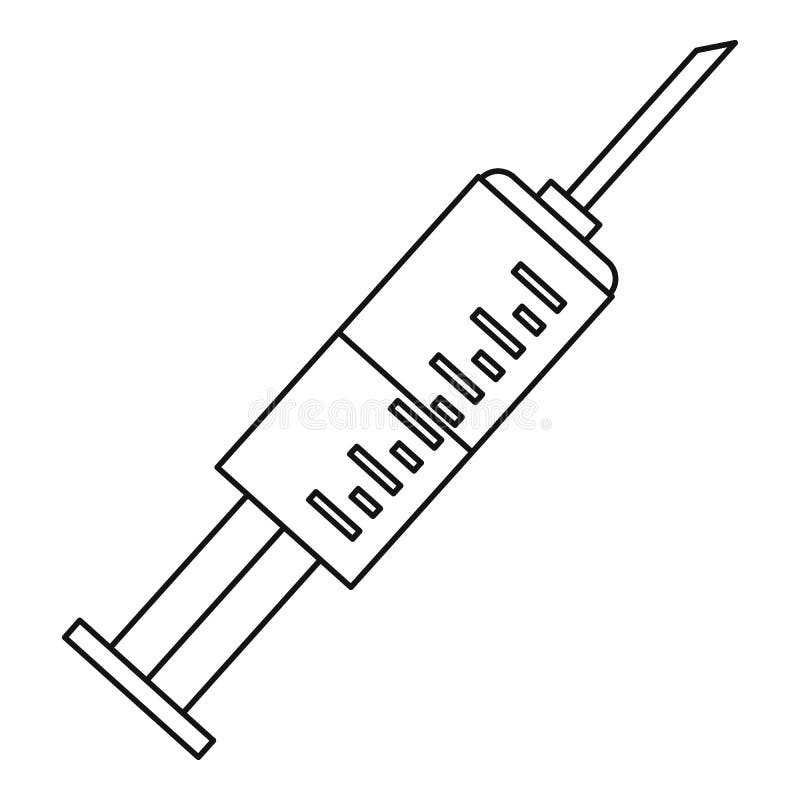 Injection Symbol Icon, Outline Style Stock Vector - Illustration of ...