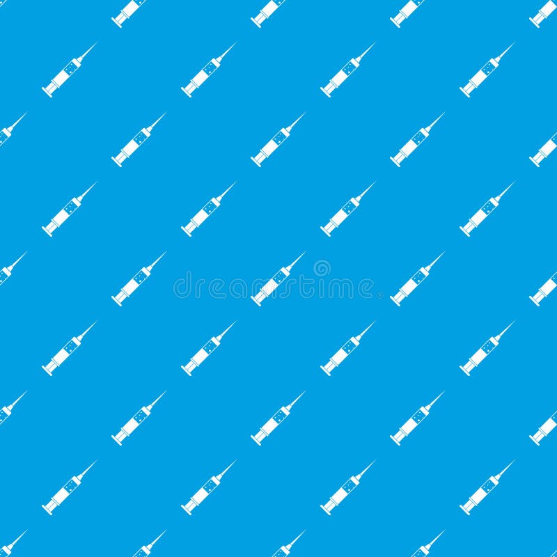 Injection Syringe Pattern Seamless Blue Stock Vector - Illustration of ...