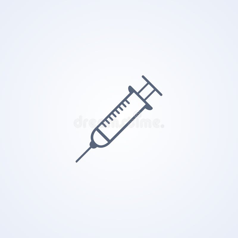 Injection, Syringe, Vector Best Line Icon Stock Vector - Illustration ...