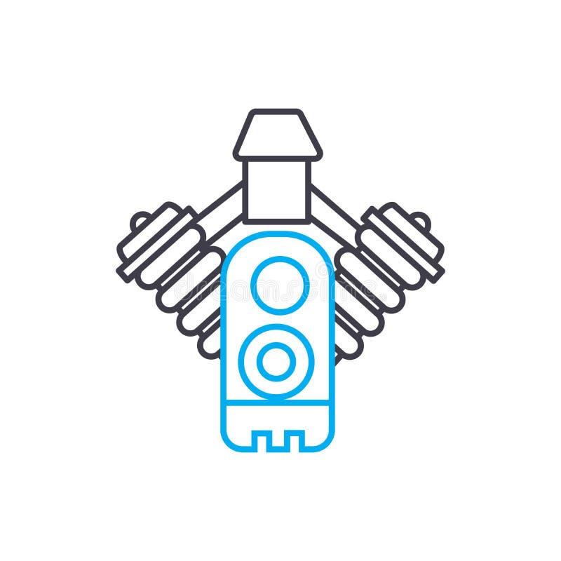 Injection System Vector Thin Line Stroke Icon. Injection System Outline ...
