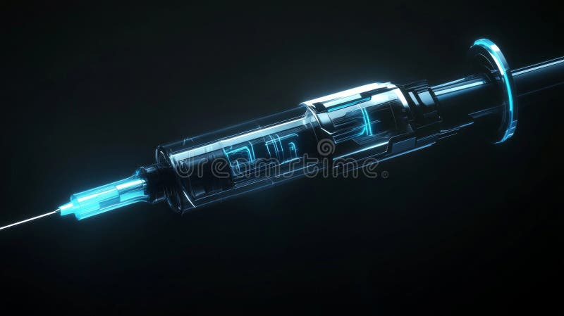 A Futuristic Syringe with a Glowing Needle is Shown in this Image. the ...