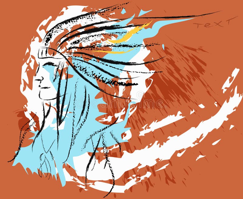 Injun stock vector. Illustration of independence, apache - 41409336