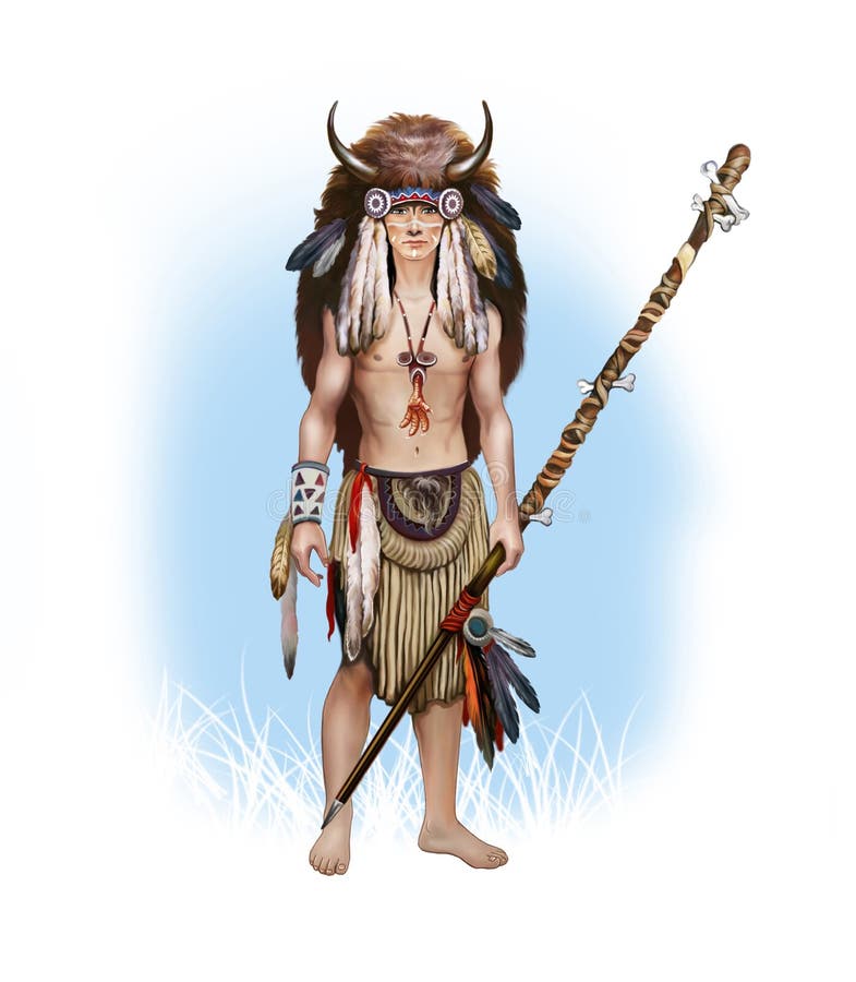 Injun stock vector. Illustration of indian, white, painting - 10973731