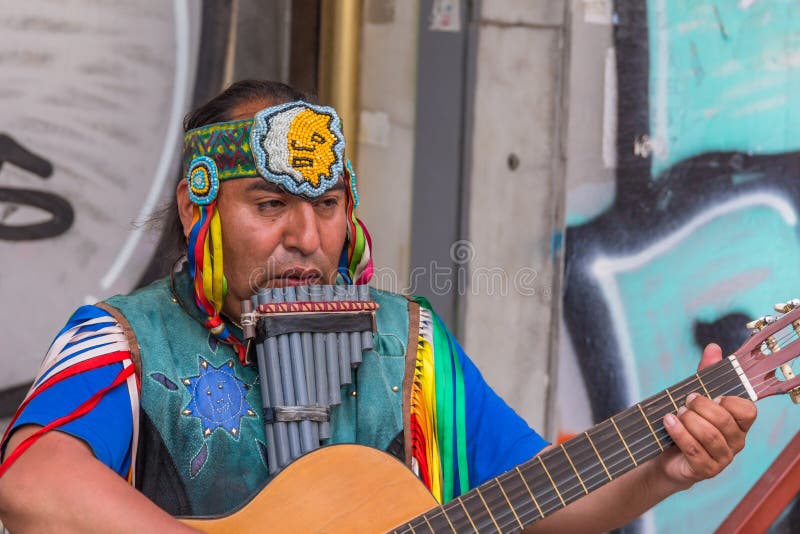 Injun, Who Played Guitar and Flute Editorial Stock Photo - Image of ...