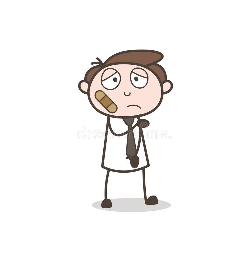 Injured Business Guy Character Stock Illustration - Illustration of ...