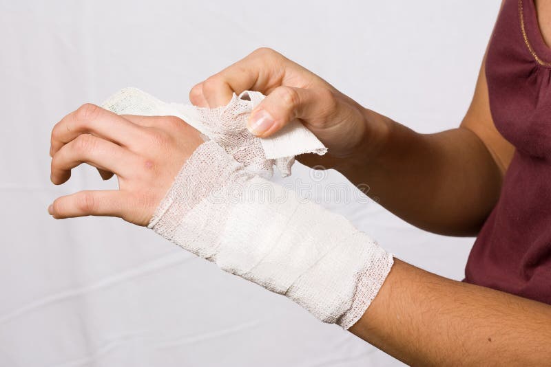 Injured hand stock photo. Image of female, pain, sick - 12661120
