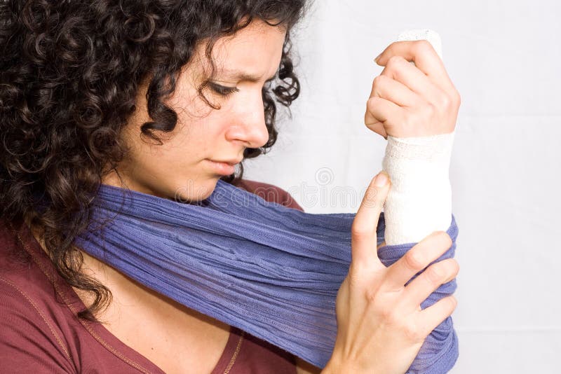 Injured hand stock image. Image of physical, bandage - 12661147