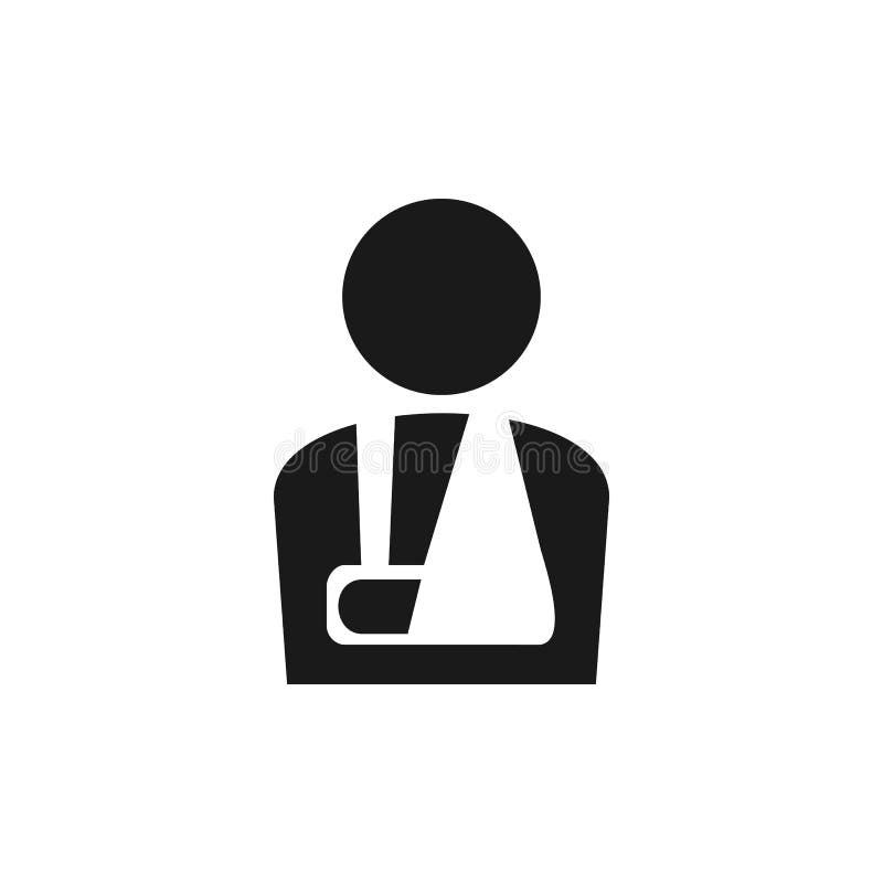 Injured man icon stock illustration. Illustration of disabled - 250734638