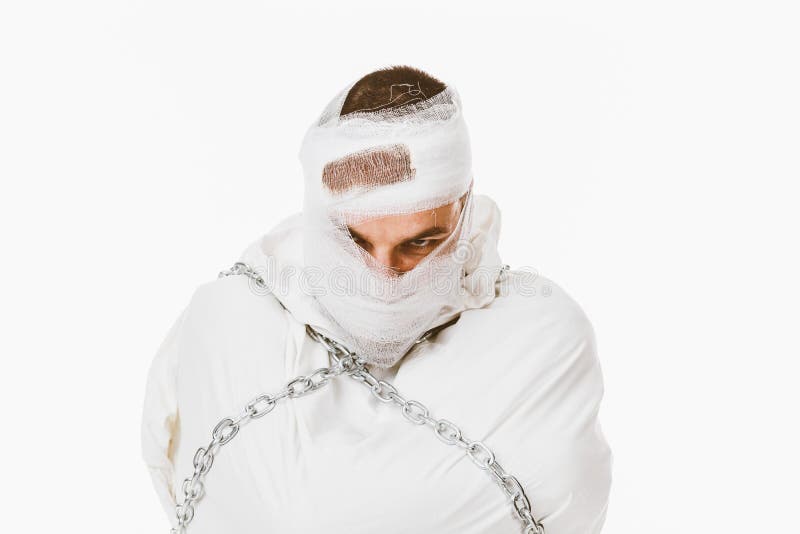 Man in straitjacket stock image. Image of medical, surgery - 62349363