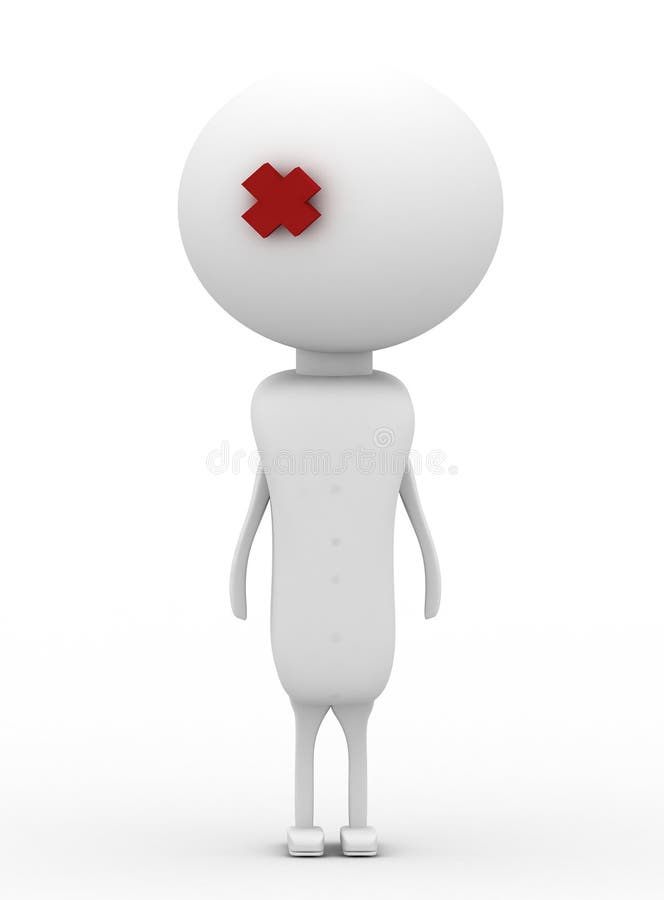 Injured 3d Man with Crutches and Cast Stock Illustration - Illustration ...
