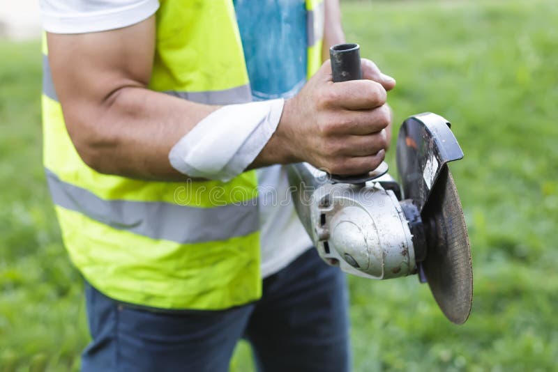 The Injured Worker Being Assisted By Doctor Stock Image - Image of hurt ...