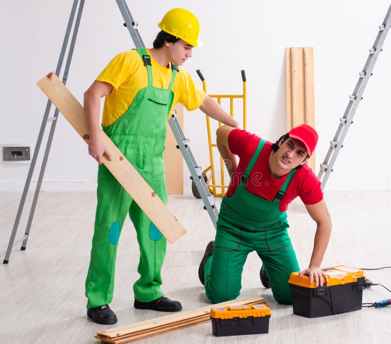 Injured Worker and His Workmate Stock Photo - Image of ache ...